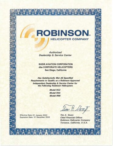 Robinson Service Center - Corporate Helicopters of San Diego